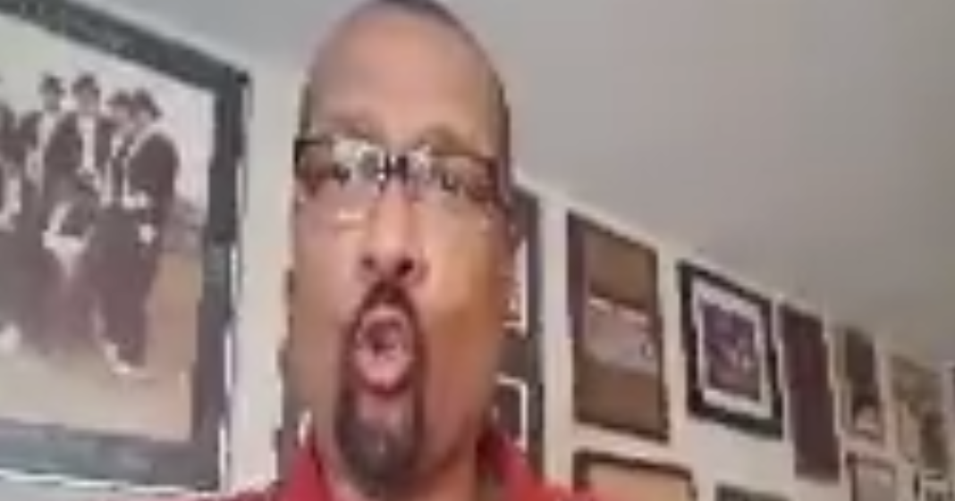 Mark May posted a weird low-res video supporting the Sooners