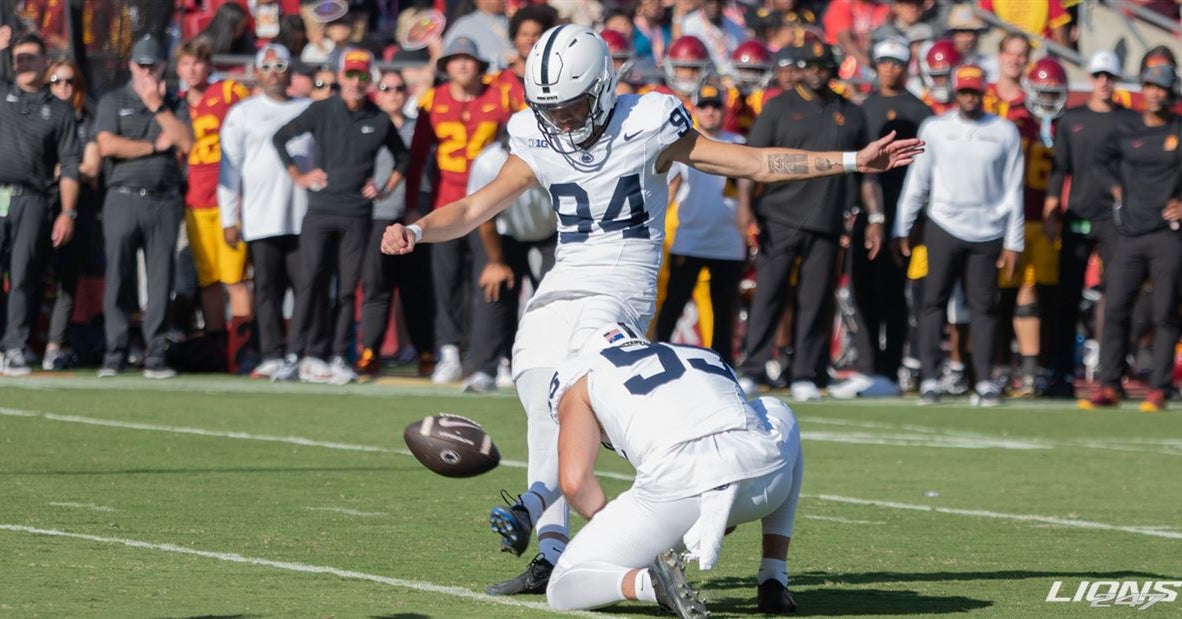 Penn State kicker Ryan Barker earns Big Ten Freshman Player of the Week ...