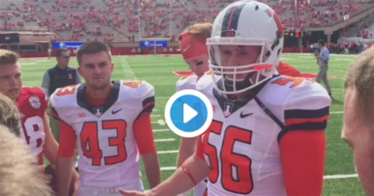 Watch: Illinois honors Sam Foltz with custom jersey exchange