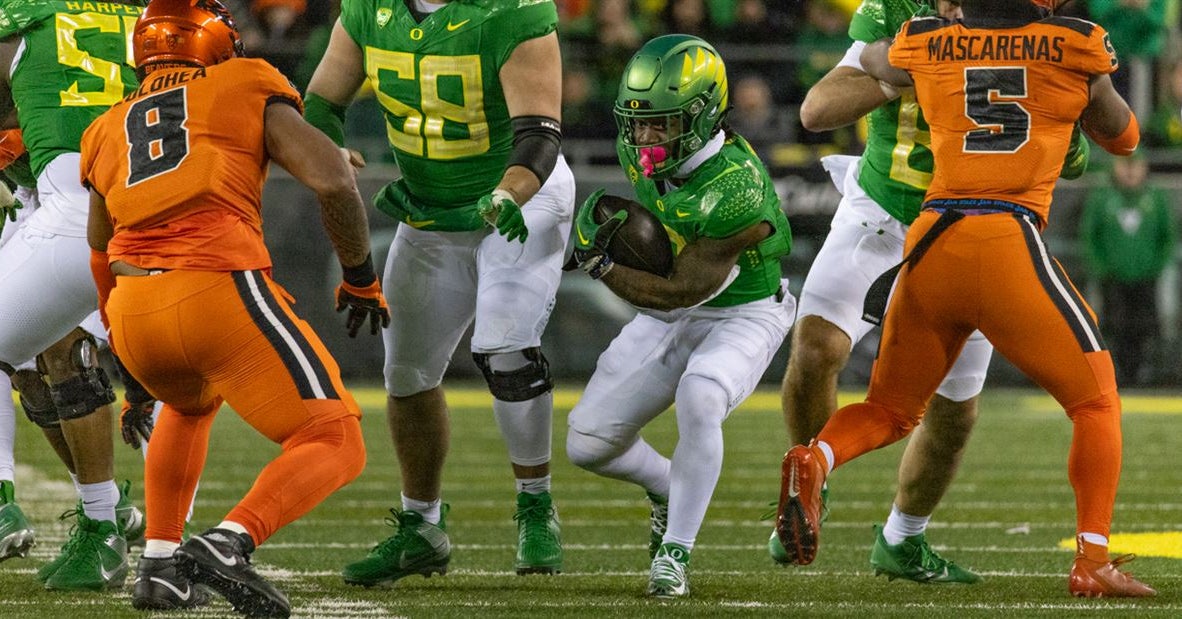 Ducks topple Beavers to earn payback win, place in Pac-12 title game