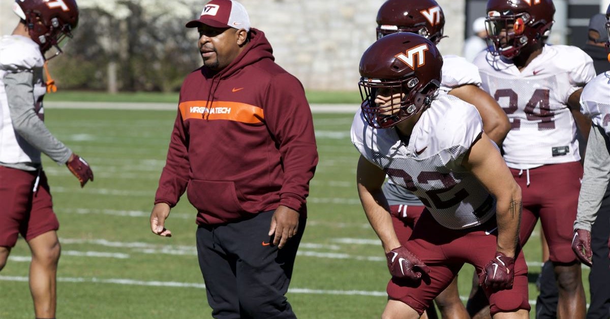Virginia Tech Hokies RB Coach Elijah Brooks discusses Bhayshul Tuten forgoing NFL & RB Room ...