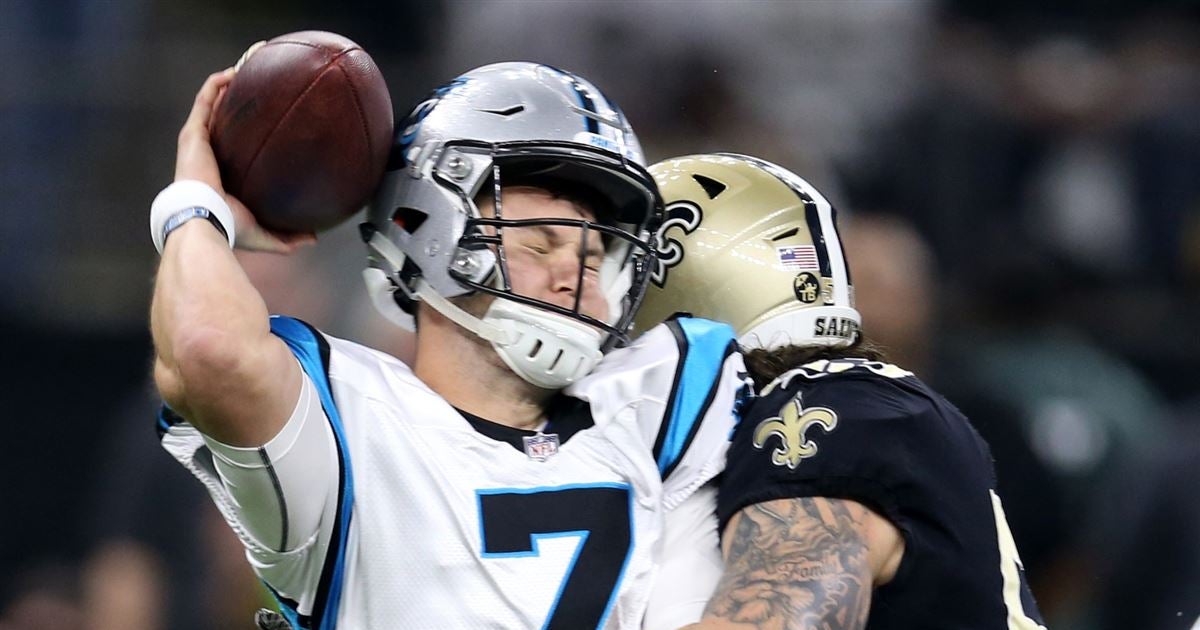 Kyle Allen knocked out of game after brutal hit from Saints
