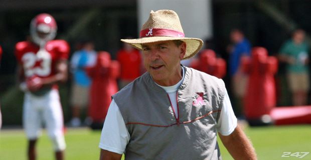 Watch: Nick Saban's angry ESPN halftime interview was epic