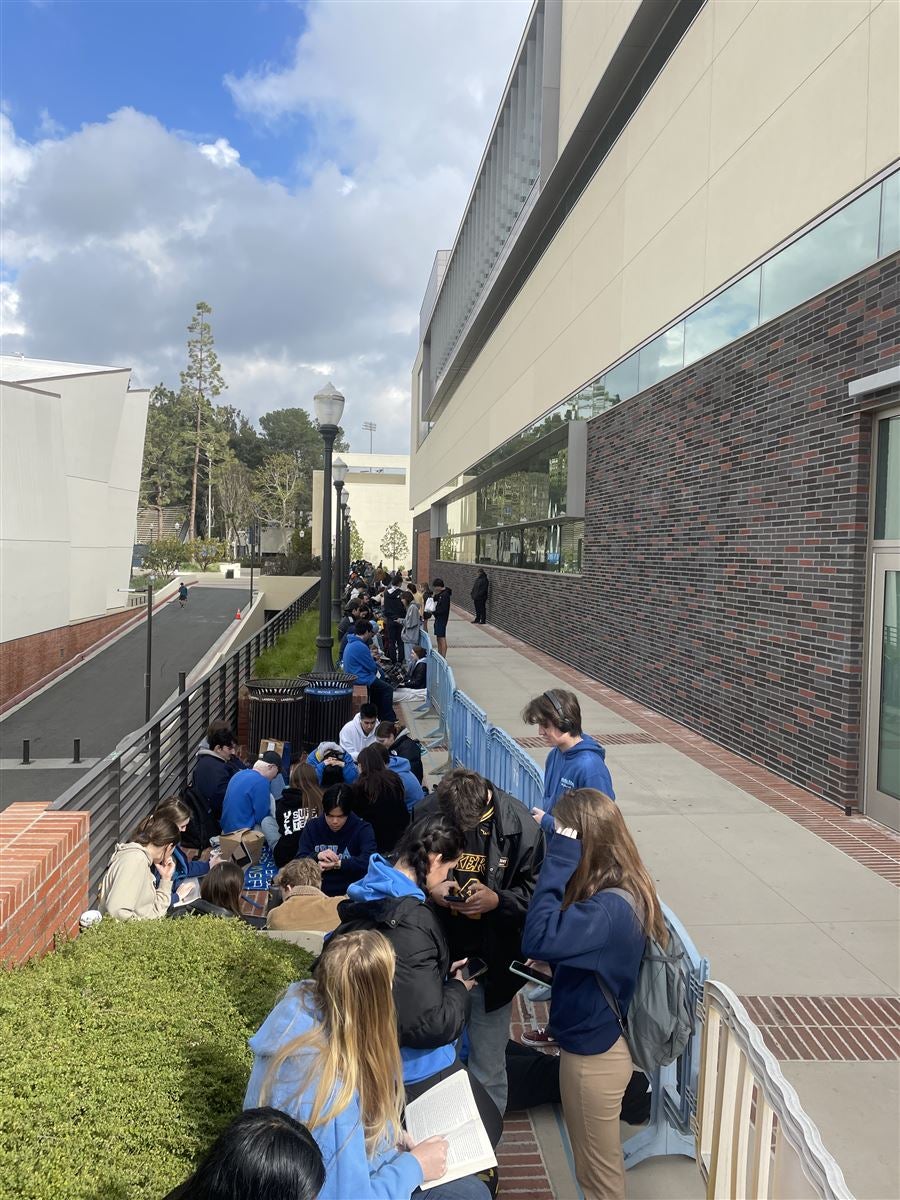 Photos: Students camping out for UCLA/Arizona game