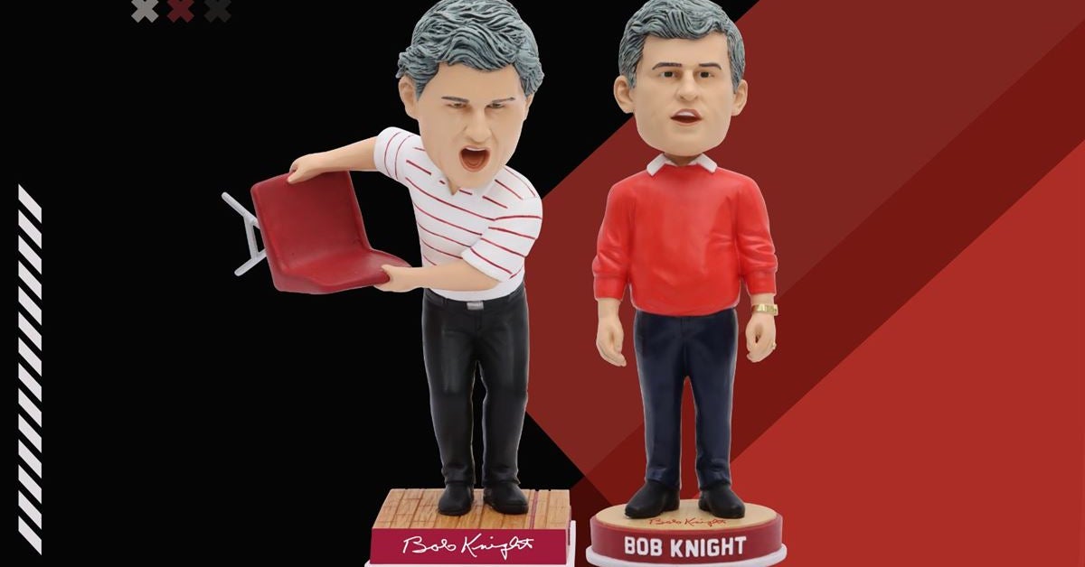 Limited-edition Bob Knight bobbleheads unveiled by National Bobblehead ...