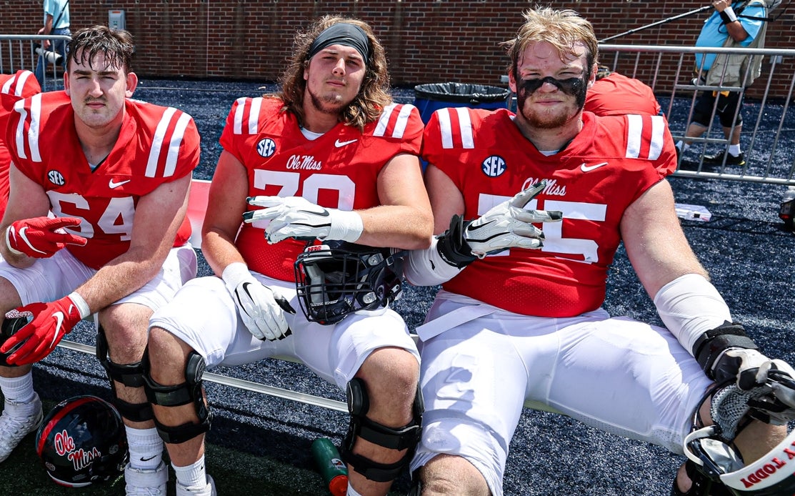 Ole Miss offensive line makes midseason Joe Moore honor roll