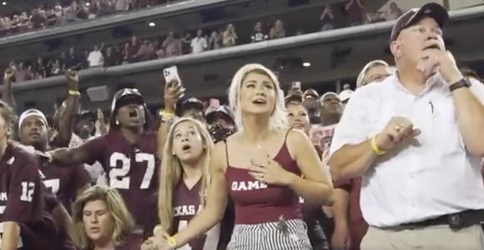 Seth Small's family captured celebrating Texas A&M game-winning field goal