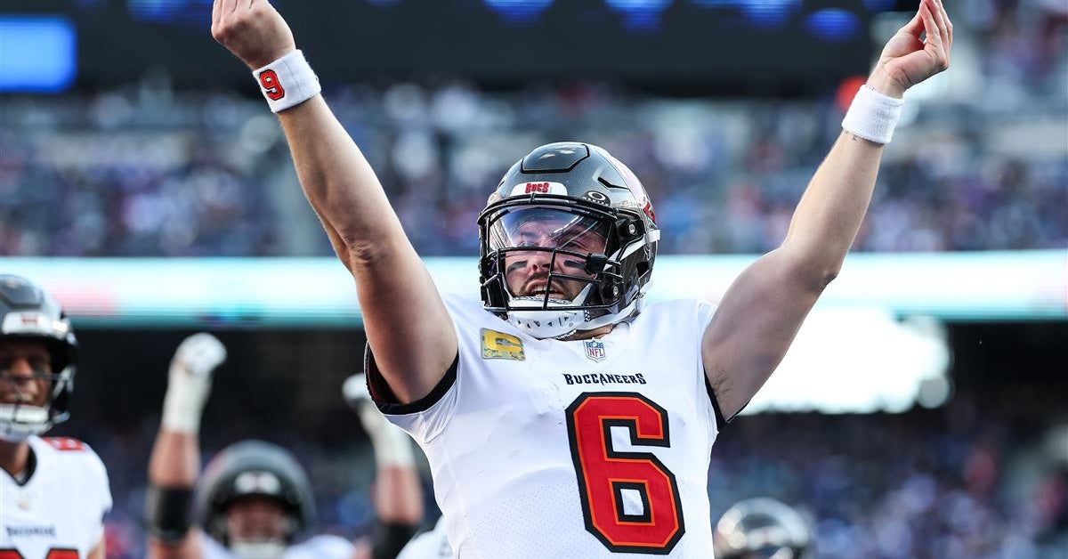 Baker Mayfield praises Bryce Young following the Bucs' narrow overtime win over the Panthers