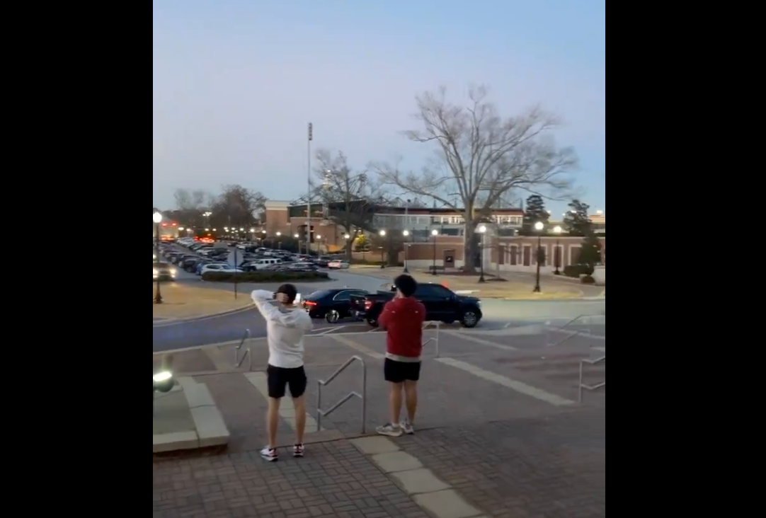 Nick Saban leaving Alabama's football facility captured on video