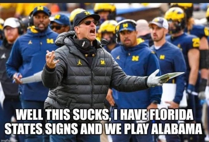 Love seeing michigan squirm when they found out they get Bama