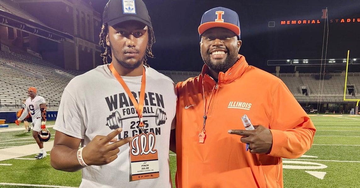 Three-star 2026 Indiana DL JJ Finch visits Illini again for Kansas win ...