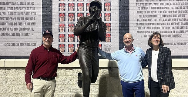 LOOK | Ole Miss baseball finally unveils Captain Elko’s statue