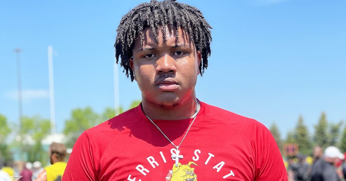 6-8, 340-lb. OT Jacob Hood building bond with Michigan, hopes to visit ...