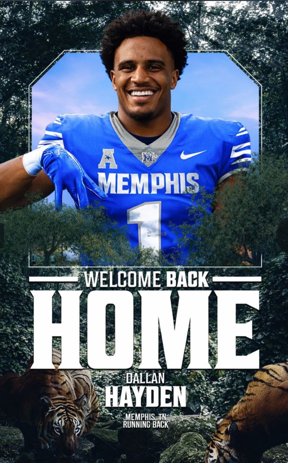 As expected Dallan Hayden joins the Memphis Tigers