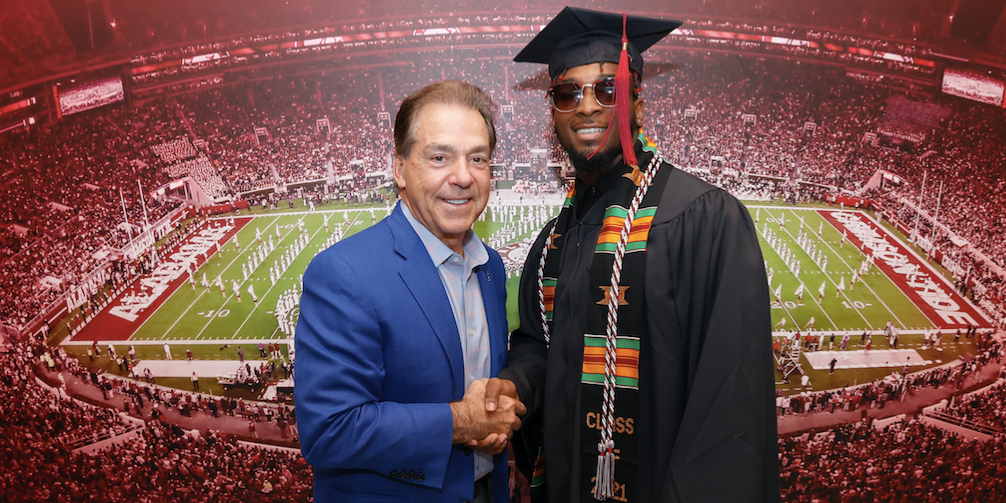Photos: Nick Saban congratulates Alabama's December graduates