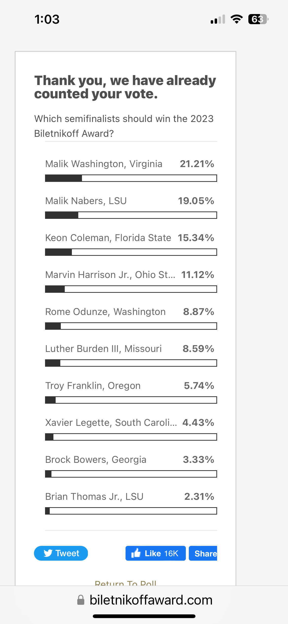 Vote for Harrison Jr