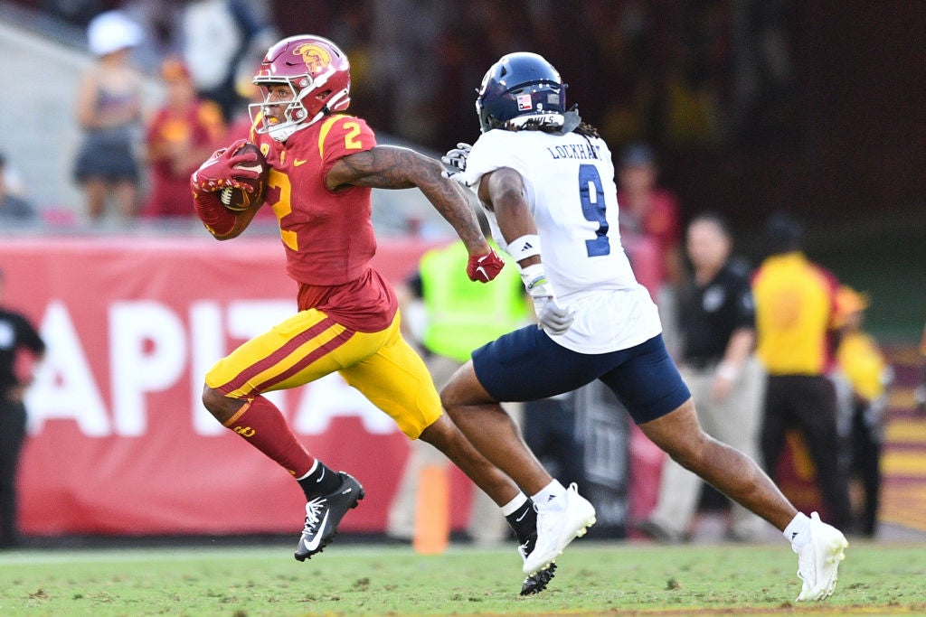 Brenden Rice declares for 2024 NFL Draft: USC WR is son of Hall of ...