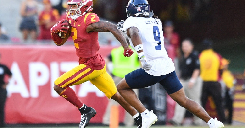 Brenden Rice declares for 2024 NFL Draft: USC WR is son of Hall of ...