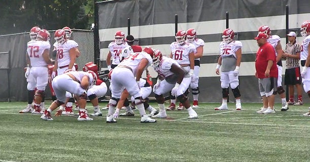 Hiller looking for leaders to emerge from O-line group