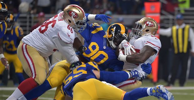 Banged up 49ers lose big to Rams