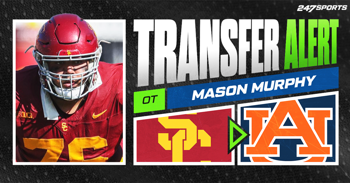 Auburn adds offensive tackle transfer Mason Murphy from USC