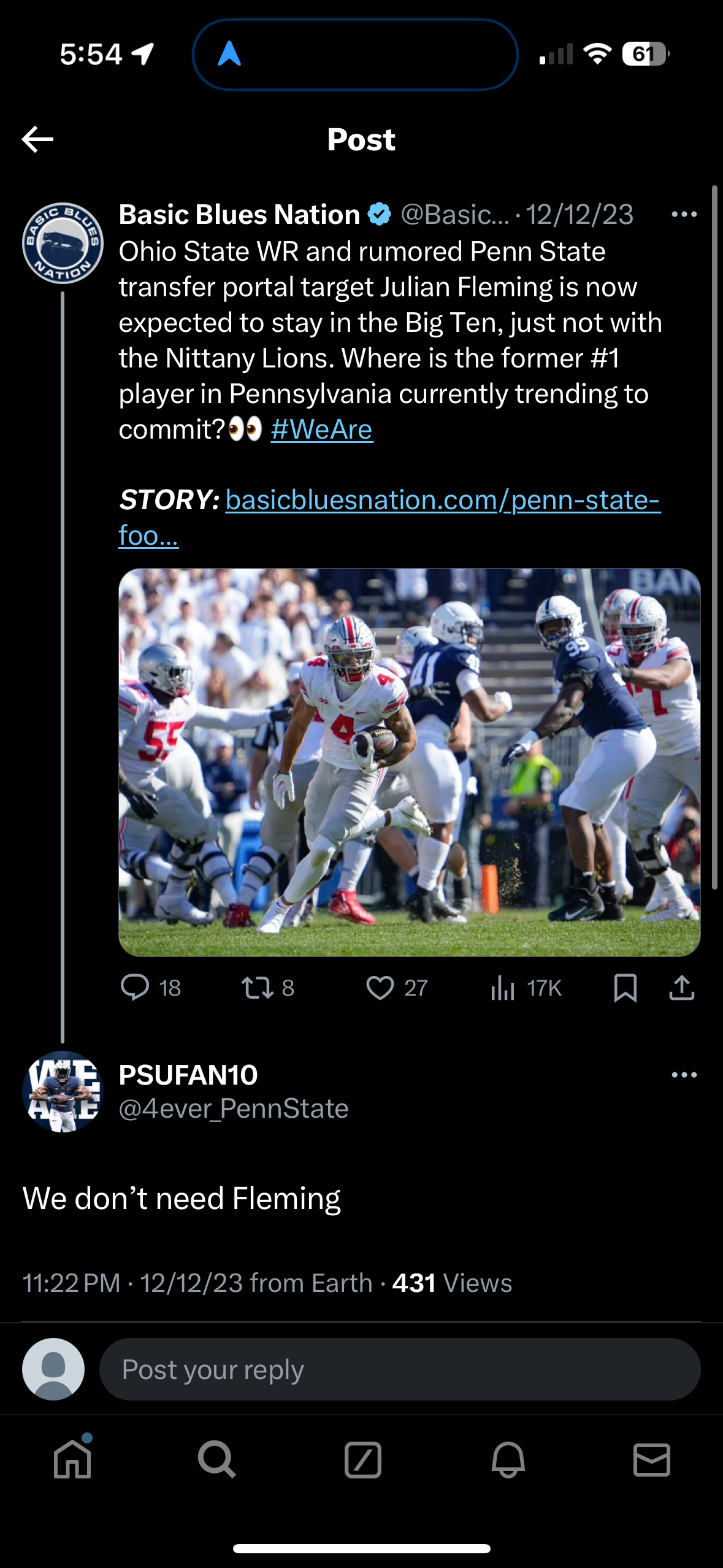 Penn State lands Ohio State wide receiver Julian Fleming out of NCAA ...