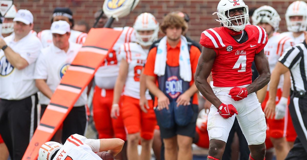 Ole Miss defenders Cedric Johnson’s and linebacker Suntarine Perkins ...