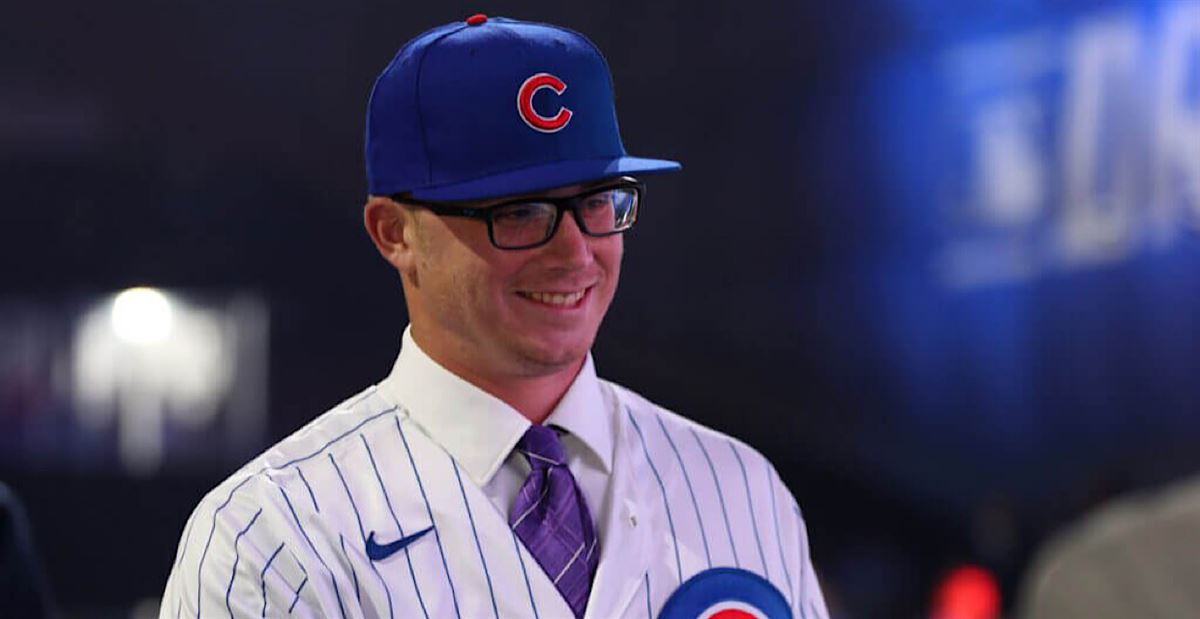 Jordan Wicks speaks after getting drafted by the Chicago Cubs