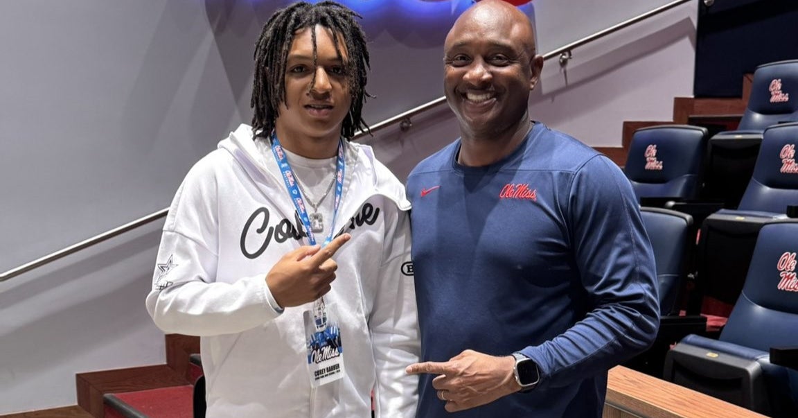 Composite four-star wide receiver Corey Barber commits to Ole Miss after April visits