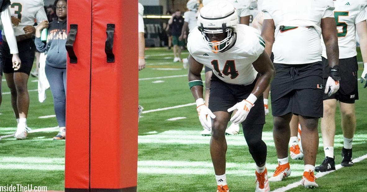 VIDEO: Freshman DE Hayden Lowe in practice drills and spring game