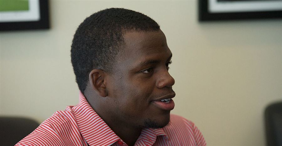 Bulked Up Tevin Madison Working at Safety