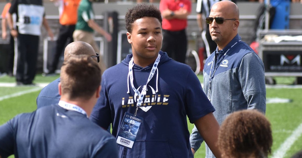 In-state '25 OL Michael Carroll discusses first trip to Penn State ...