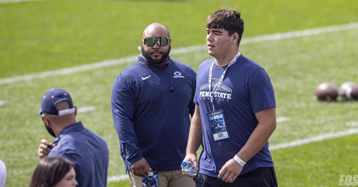 In-state OL Ryan Cory reacts to Penn State offer during campus visit