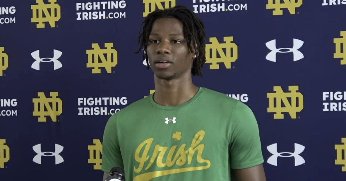 Video: Tae Johnson's First Press Appearance at Notre Dame