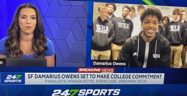 More on commitment by 6-8 SF Damarius Owens