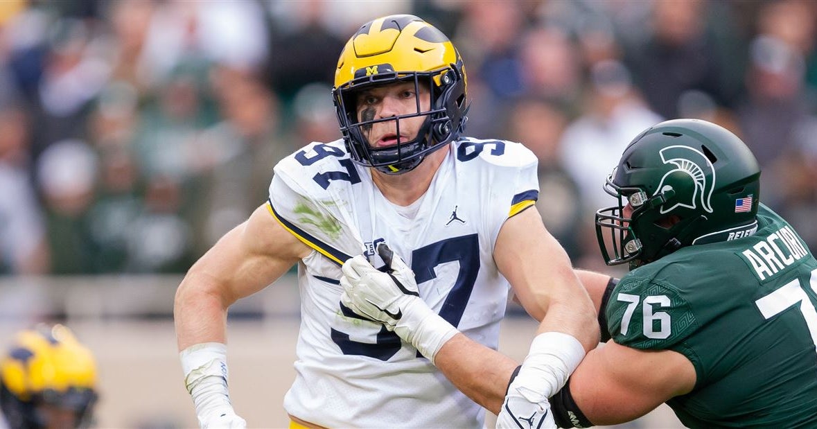 NFL Combine 2022: Michigan EDGE Aidan Hutchinson runs 4.74 40-yard dash