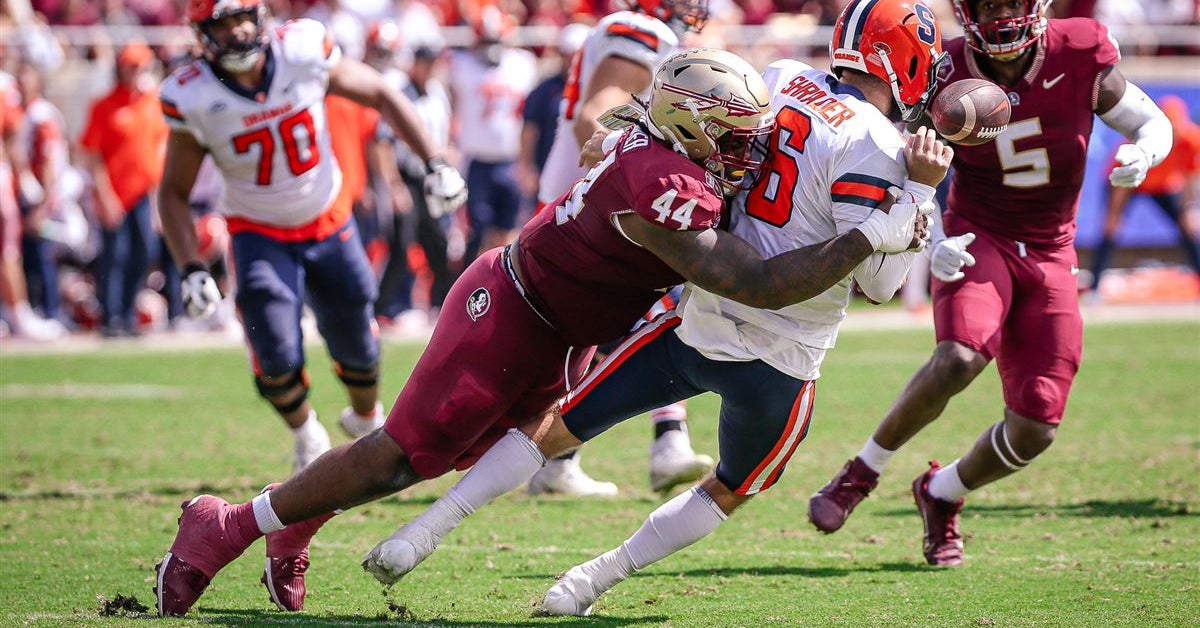 FSU DT Joshua Farmer at the NFL Combine: Elite wingspan, solid 40