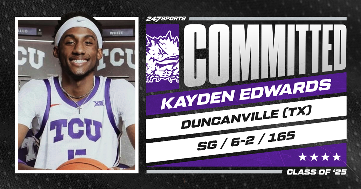 Top-75 senior Kayden Edwards is staying home and committing to TCU