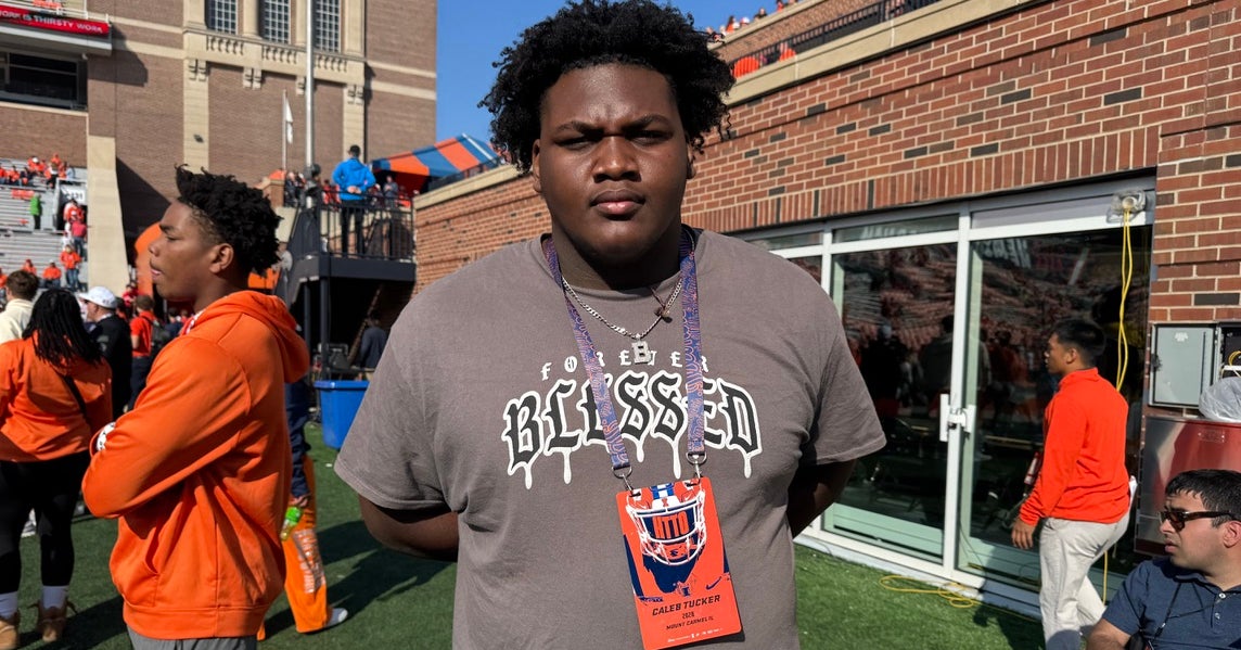 Four-star 2028 Chicago Mount Carmel DL Caleb Tucker visits Illini: 'It ...