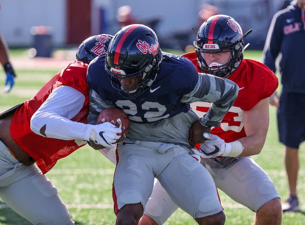 Photos: Ole Miss puts on the pads to open second week of spring practices
