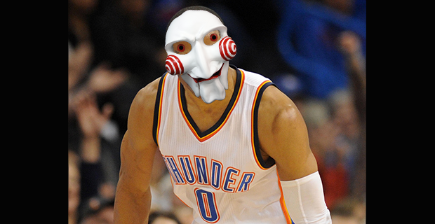 Twitter is losing its mind over Russell Westbrook's mask