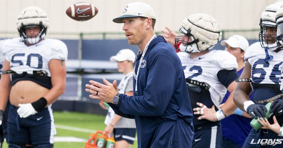 Penn State offensive line coach Phil Trautwein reviews position ...