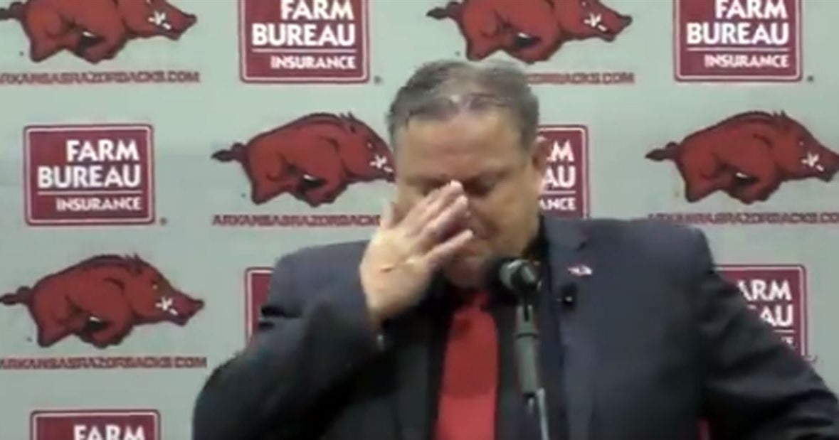 Watch: Sam Pittman gets emotional in Arkansas inroduction