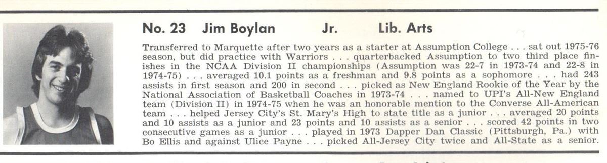 Archive MU Hoops TV Show: [Part 2] Interview w/ PG Jimmy Boylan/'77 ...