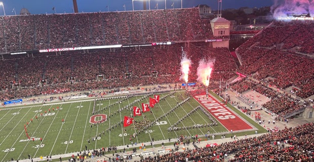 Watch: Ohio State marching band pregame show, Script Ohio, Carmen Ohio