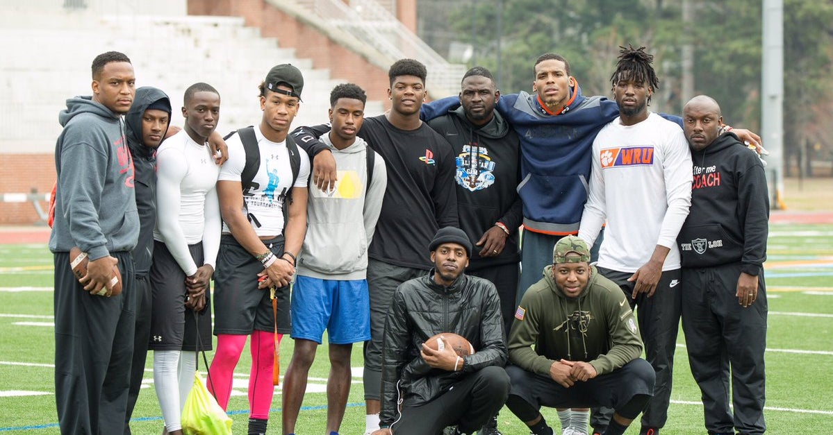 Zerrick Cooper & Deon Cain work with The Cam Newton Foundation