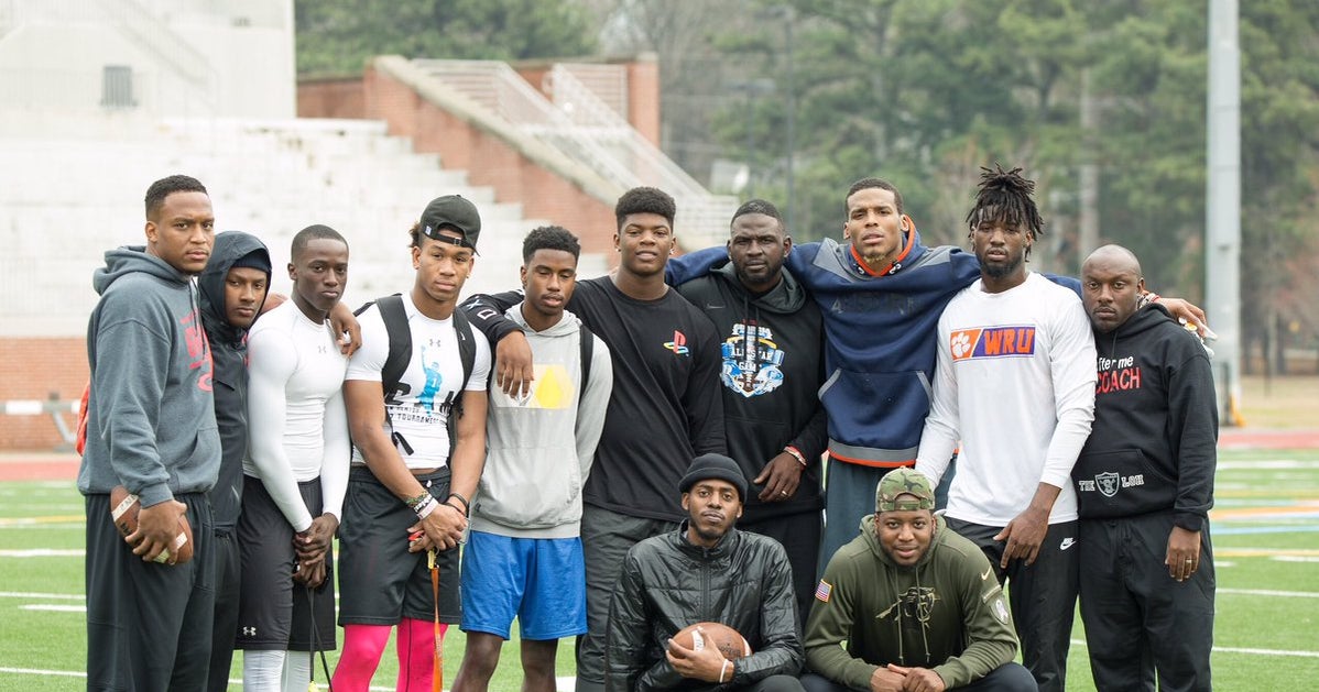 Zerrick Cooper & Deon Cain work with The Cam Newton Foundation