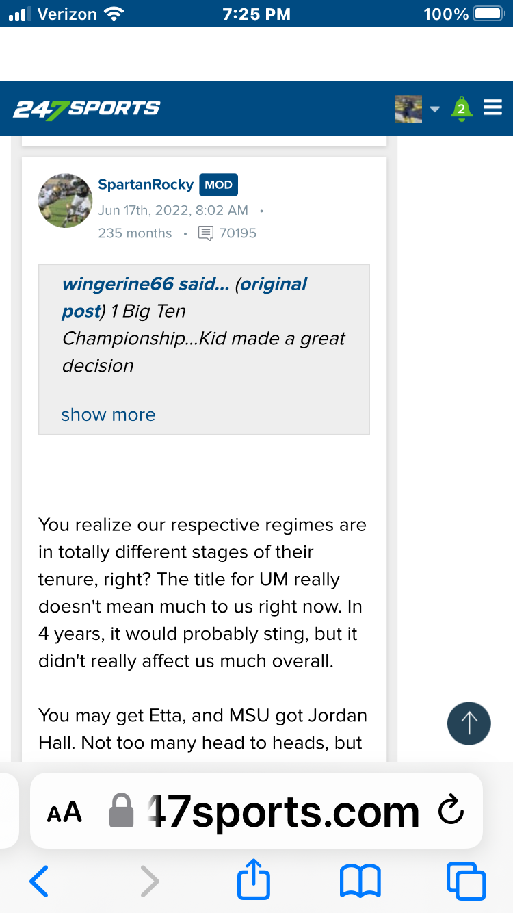 Bump when you read something absurd on Bucknuts or RCMB