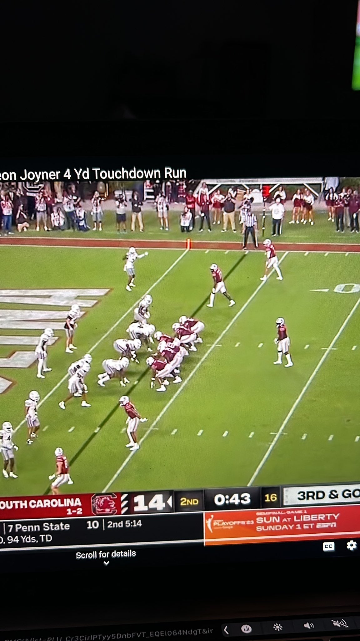 I know we scored on this play but