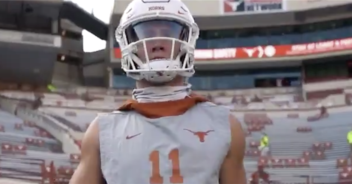 Watch: Sam Ehlinger takes the field for first game of 2020